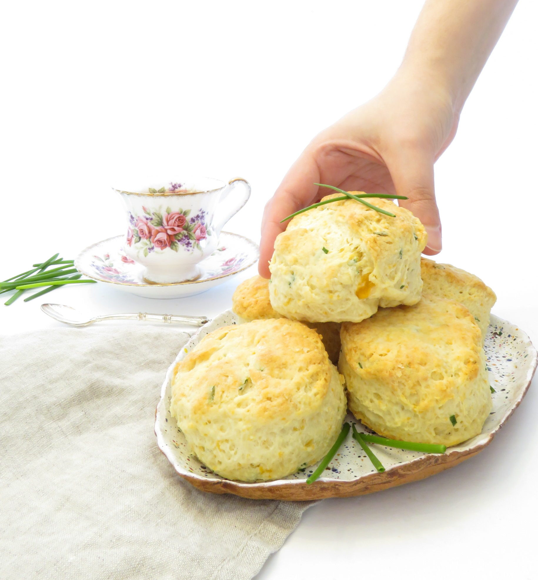 Cheddar Chive Scones Recipe | The Cup of Life