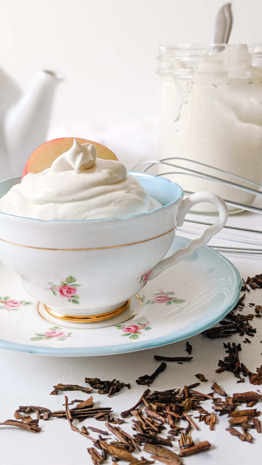 How to Make Tea Infused Whipped Cream - The Cup of Life